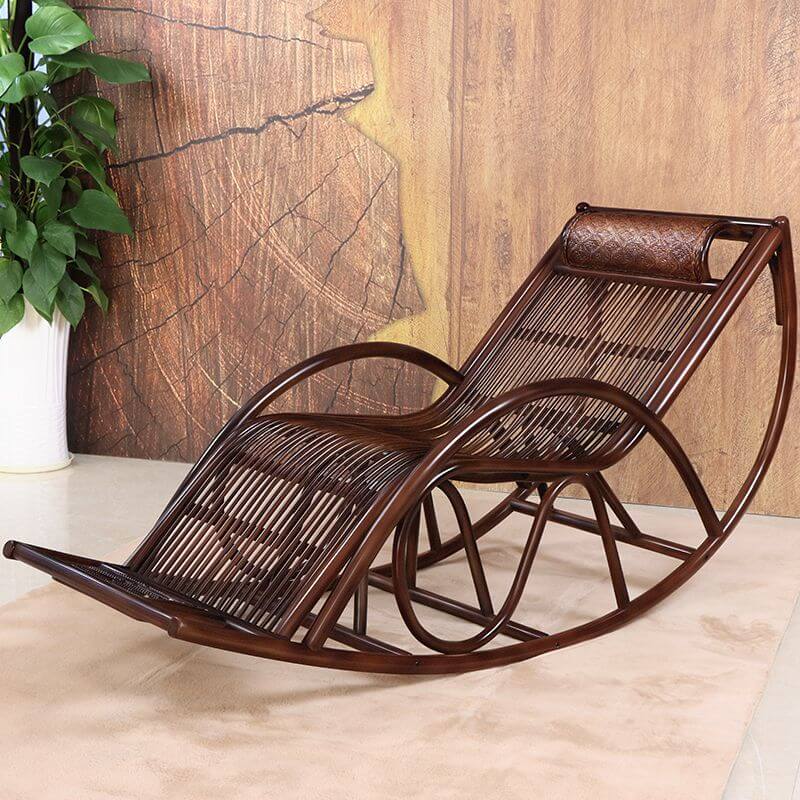 Contemporary Cane Rocking Chair with Track Arm - Cocochairs – cocochairs