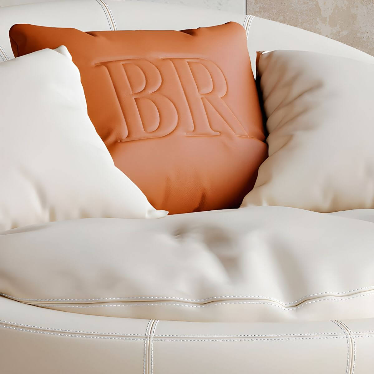 Modern Chair in White with Swivel and High-Back Design, Featuring ...