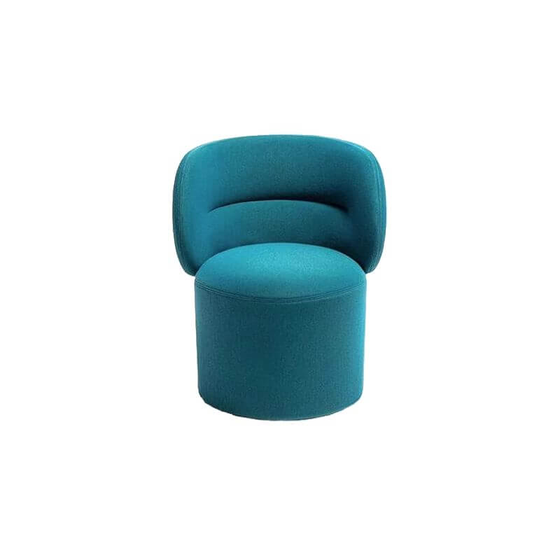 Modern Upholstered Vanity Stool with Back and Pure Color Design ...