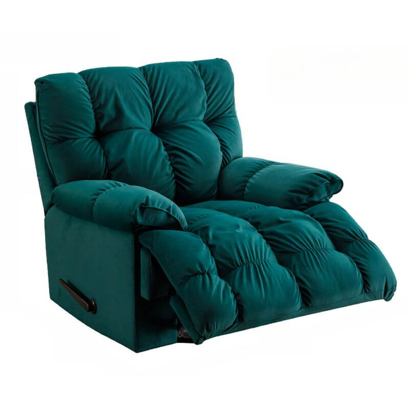 Scandinavian Style Reclining Deck Chair with USB Port and Swivel Glider ...