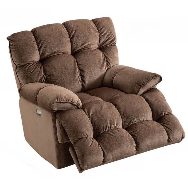 Scandinavian Style Reclining Deck Chair with USB Port and Swivel Glider ...