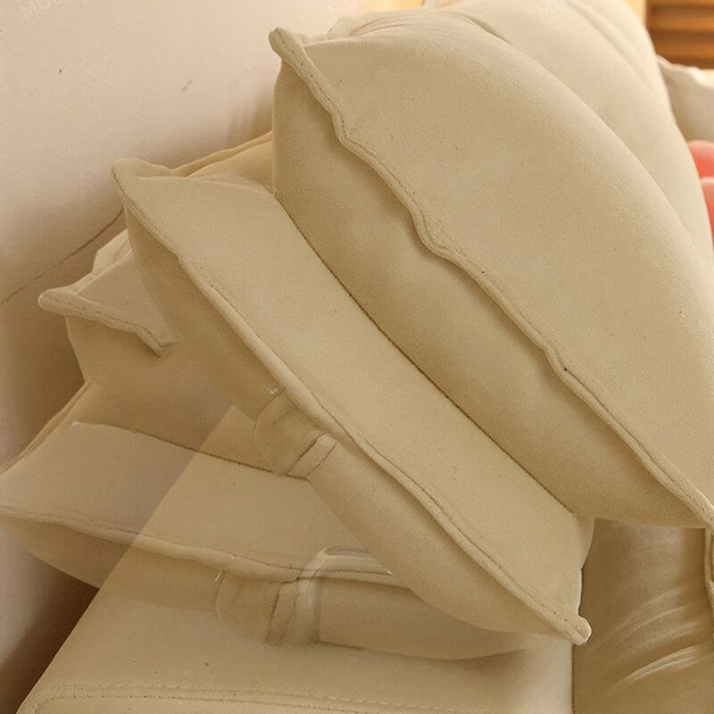 Simplistic Solid Color Water Resistant Standard Sofa in Beige ...