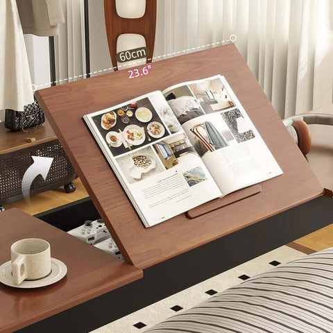 Extra-Long Over Bed Table With Tiltable Work Surface – cocochairs