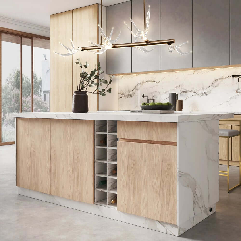 Modern Linear Resin Antler Ceiling Light with Integrated LED – cocochairs