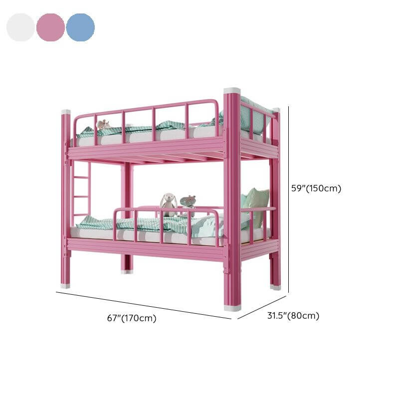 Modern Metal Bunk Bed for Kids – White and Blue Design – cocochairs
