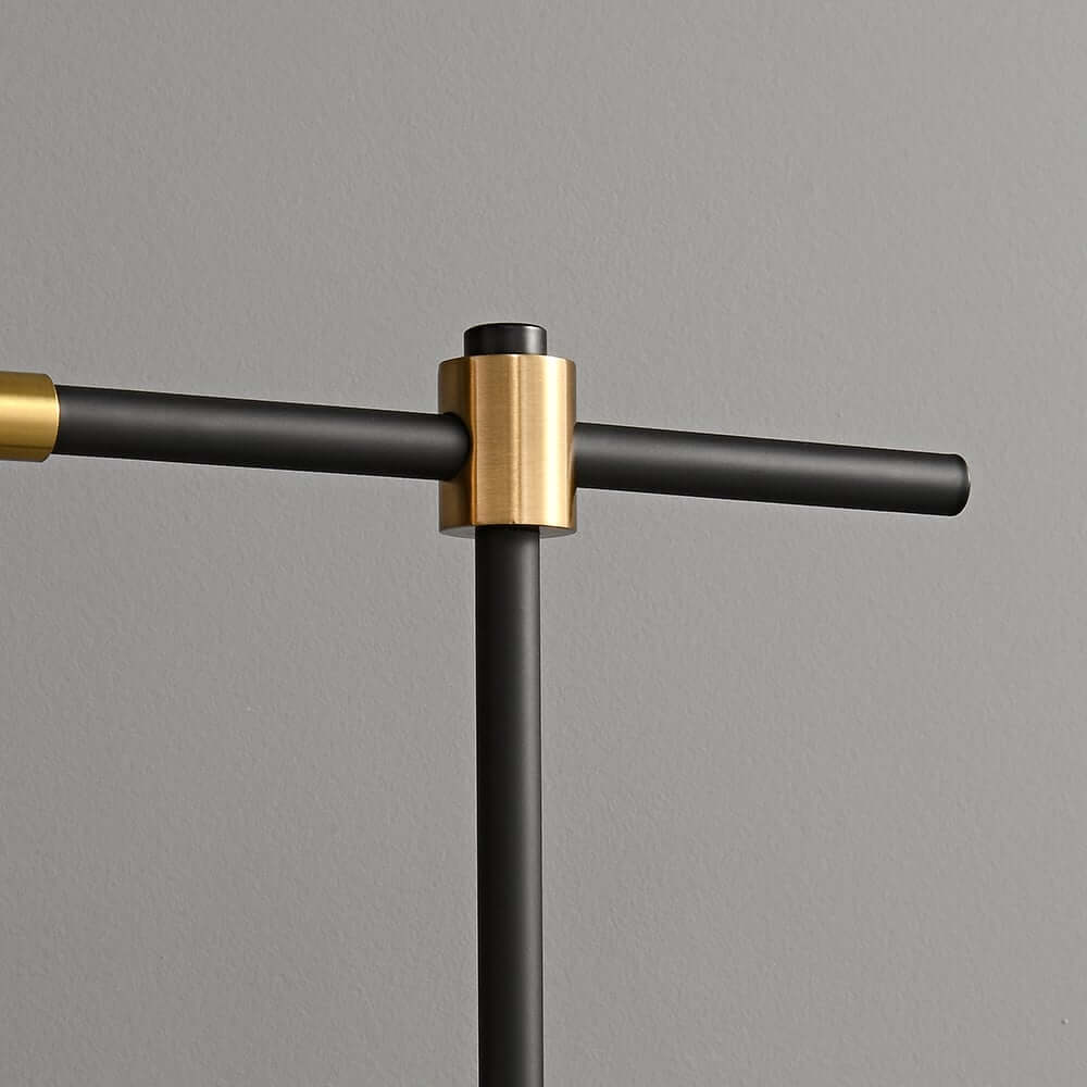 Modern Solid Wood Table Lamp with Gold Accents and USB Charging ...