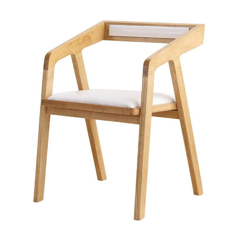Modern Upholstered Arm Chair with Open Back and Wood Legs – cocochairs