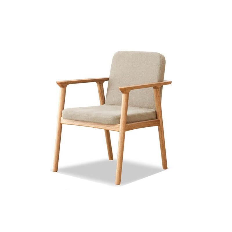 Modern Upholstered Arm Chair with Wood Legs – Low Back Design – cocochairs
