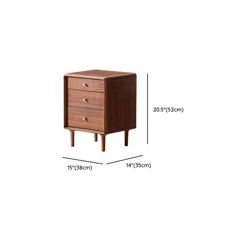 Modern Wooden Drawer Nightstand with Solid Wood Legs and Minimalist ...