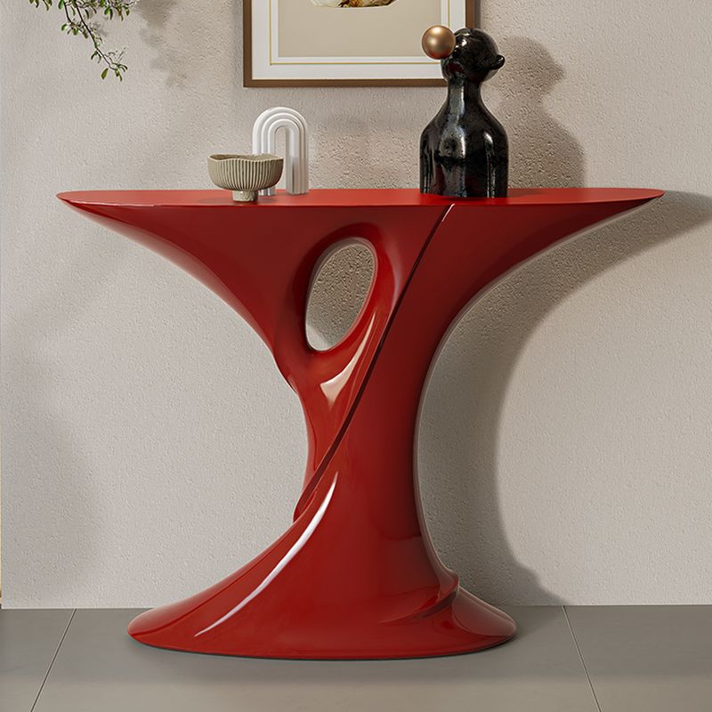Organic Curve Console Table with Seamless Fiberglass Construction ...