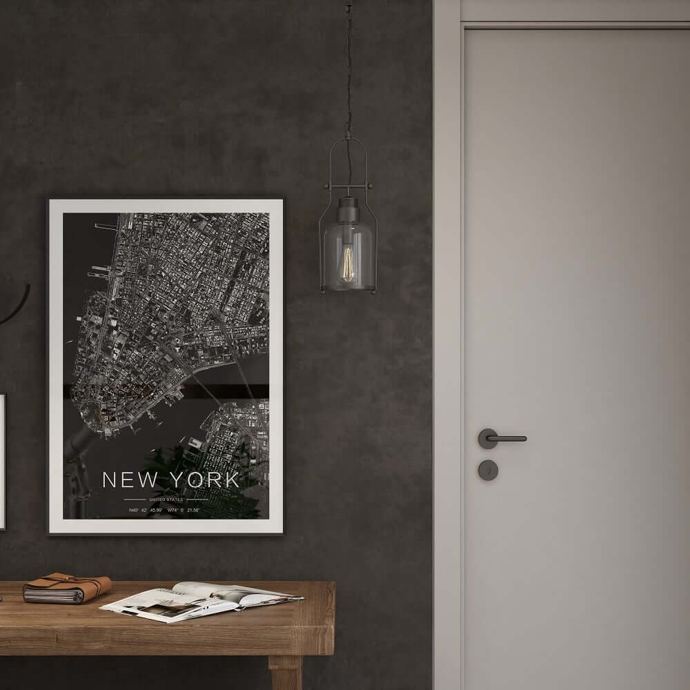 Tarrice Industrial Pendant Light with Clear Glass Jar Shade – cocochairs